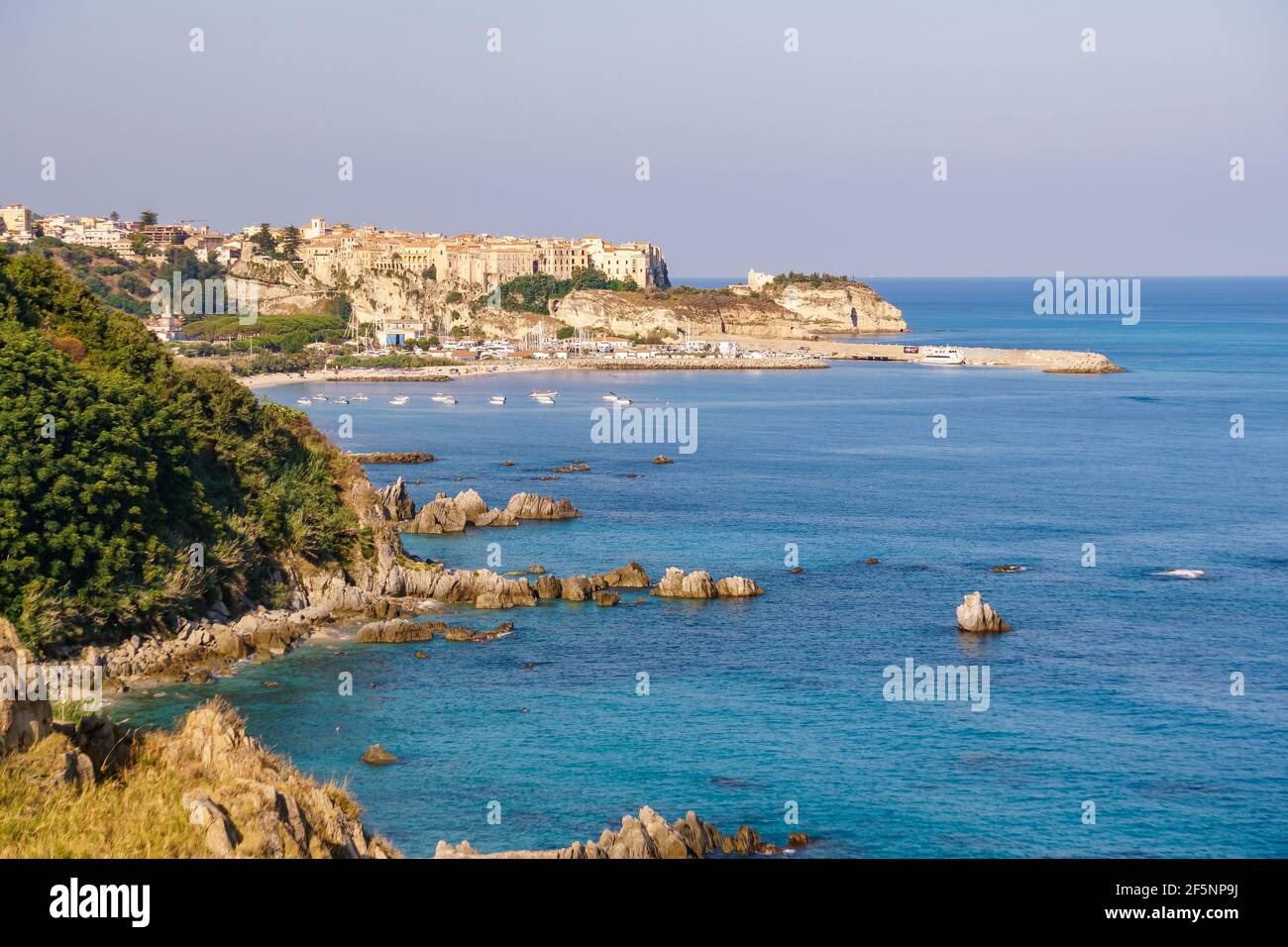 Landscape of Tropea and the Sanctuary of Santa Maria dell'Isola at the ...