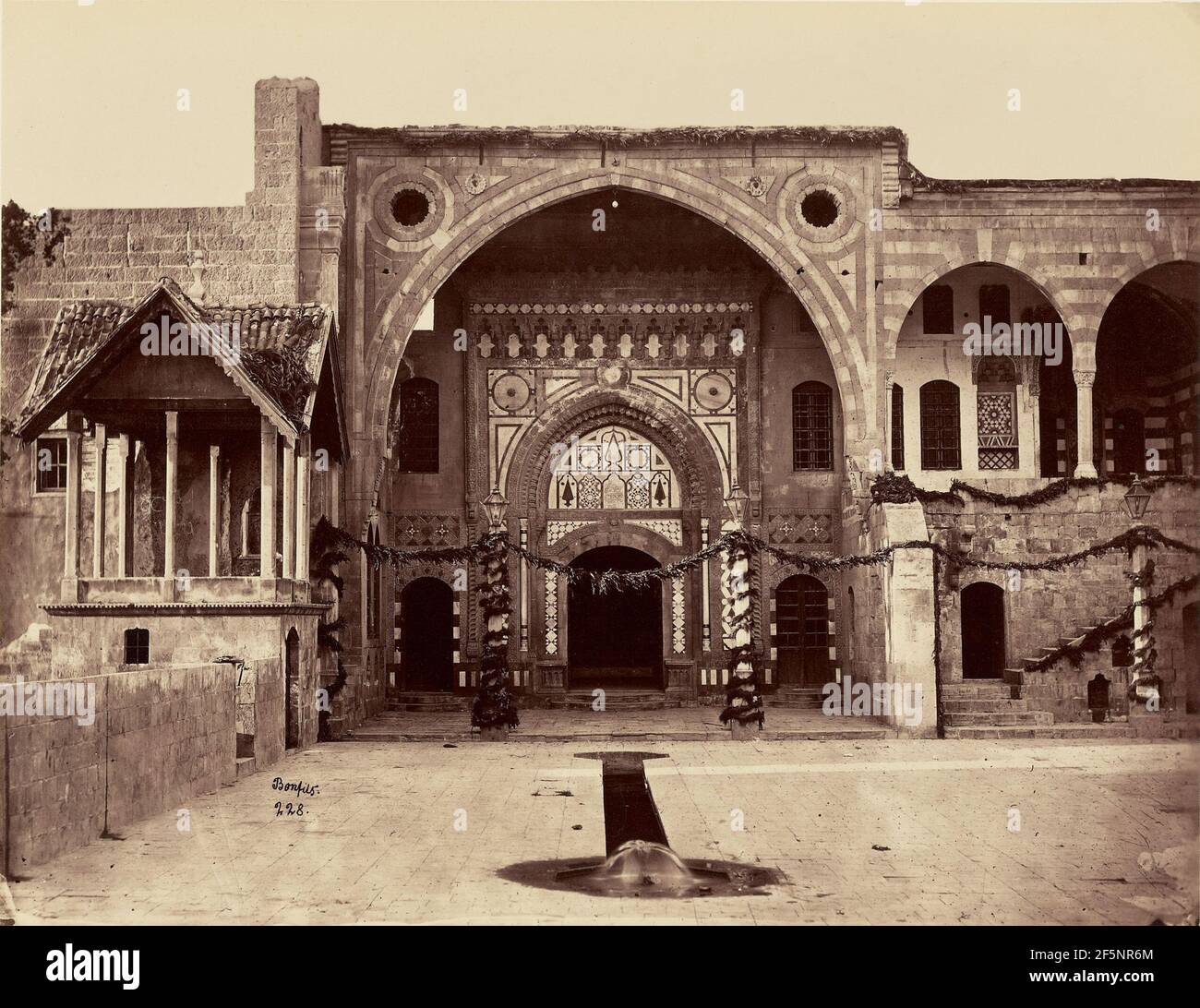 Interieur de Maison (Damas). Félix Bonfils (French, 1831 - 1885 Stock ...