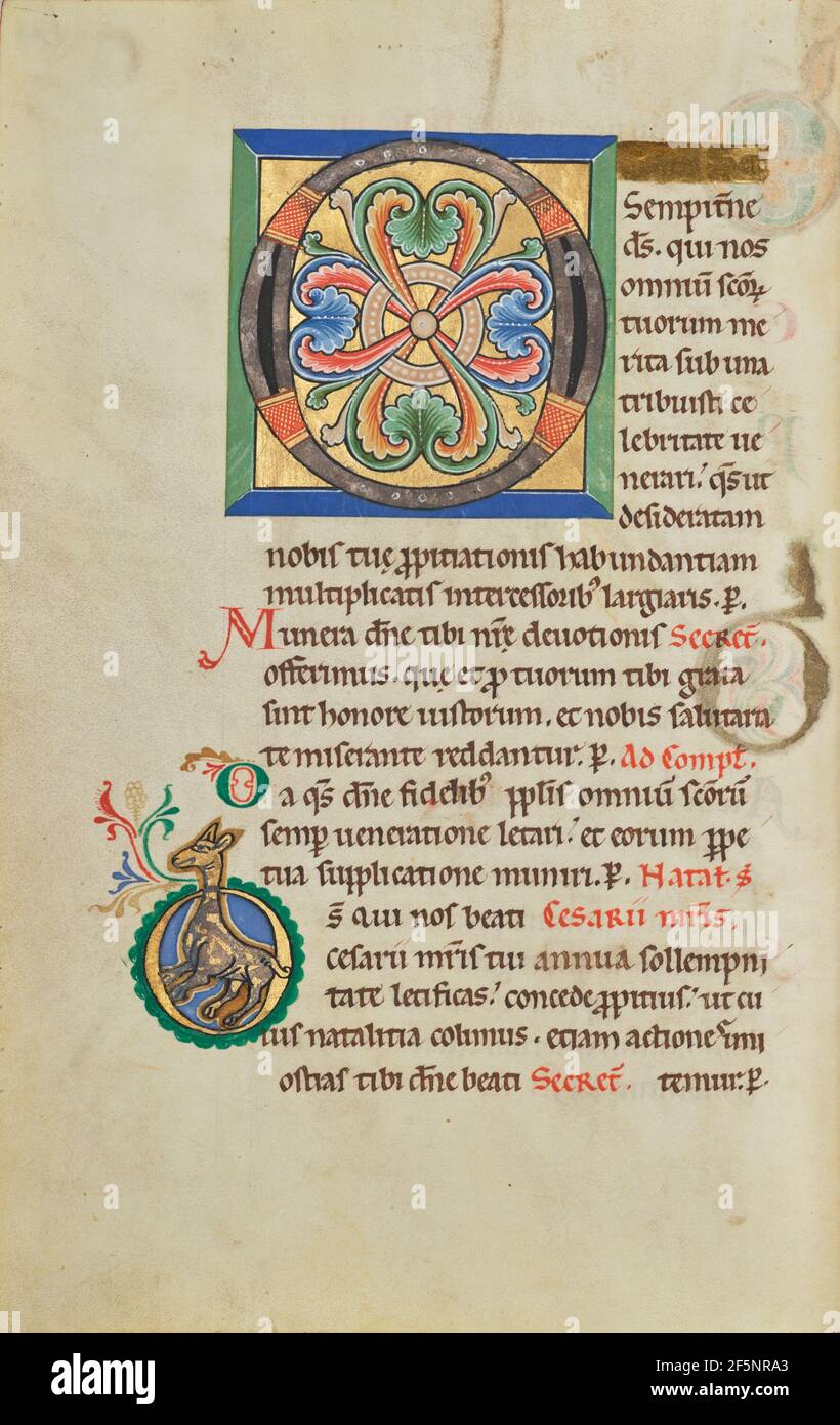 Decorated Initial O; Inhabited Initial D. Unknown Stock Photo - Alamy