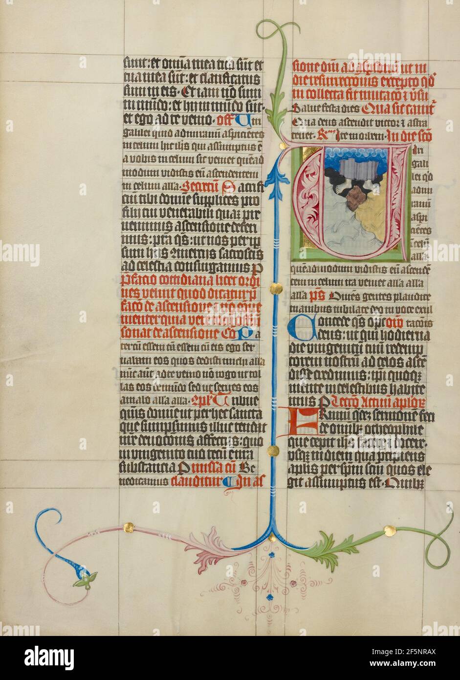 Initial V: The Ascension. Master Michael (Austrian, active about 1420 ...