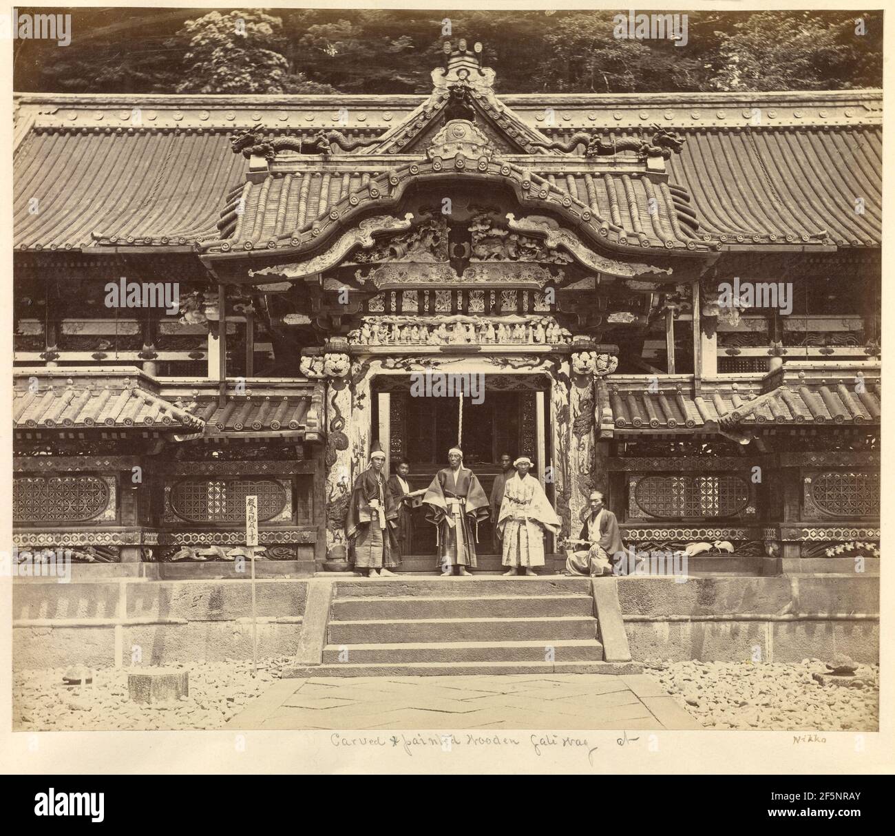 Carved and painted Gateway at Nikko. Felice Beato (English, born Italy ...