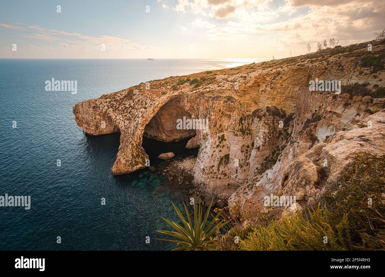 Blue Grotto, Qrendi Malta Stock Photo - Alamy