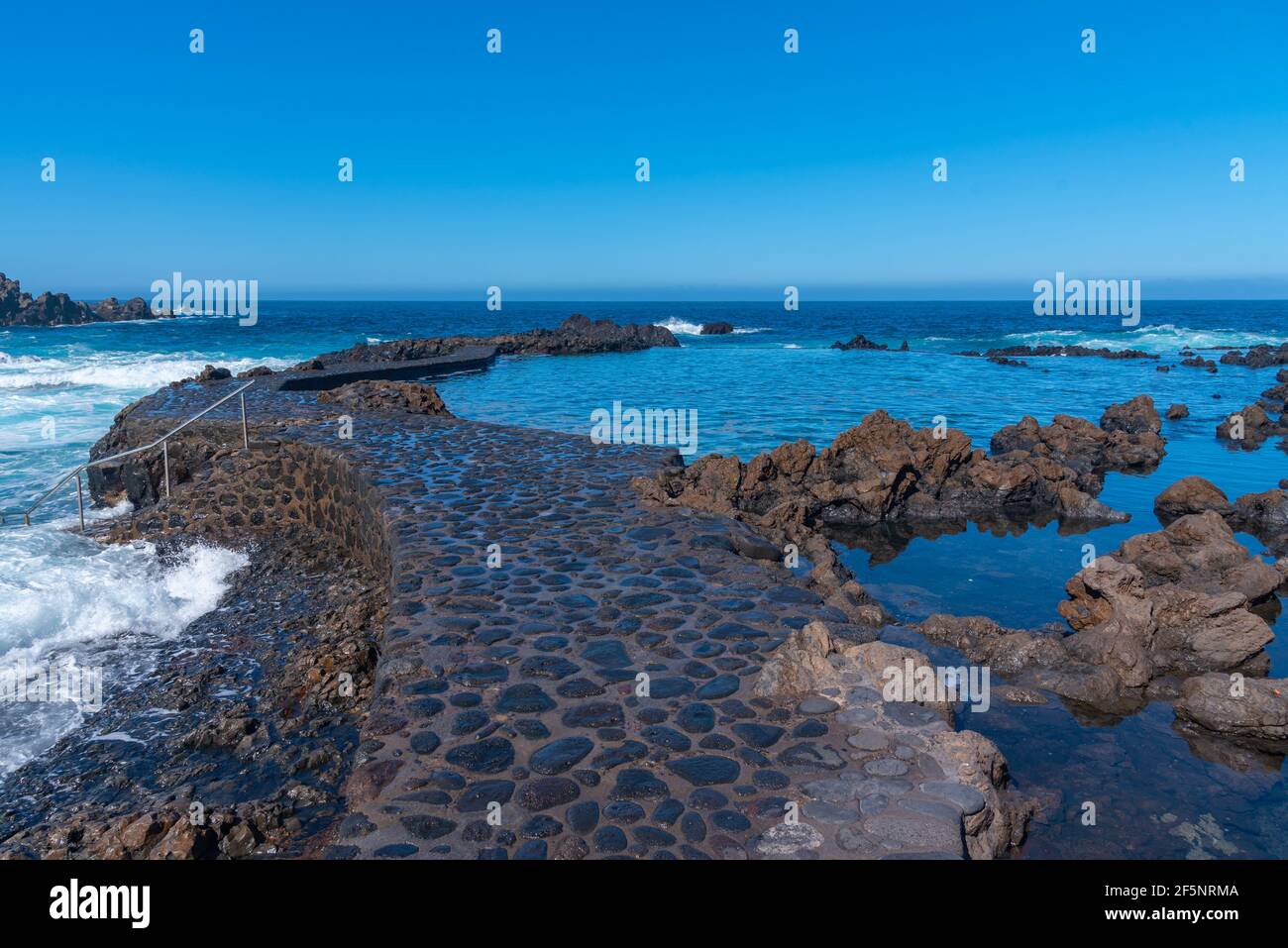 Rock pool at Pozo de las Calcosas village at El Hierro island, Canary ...