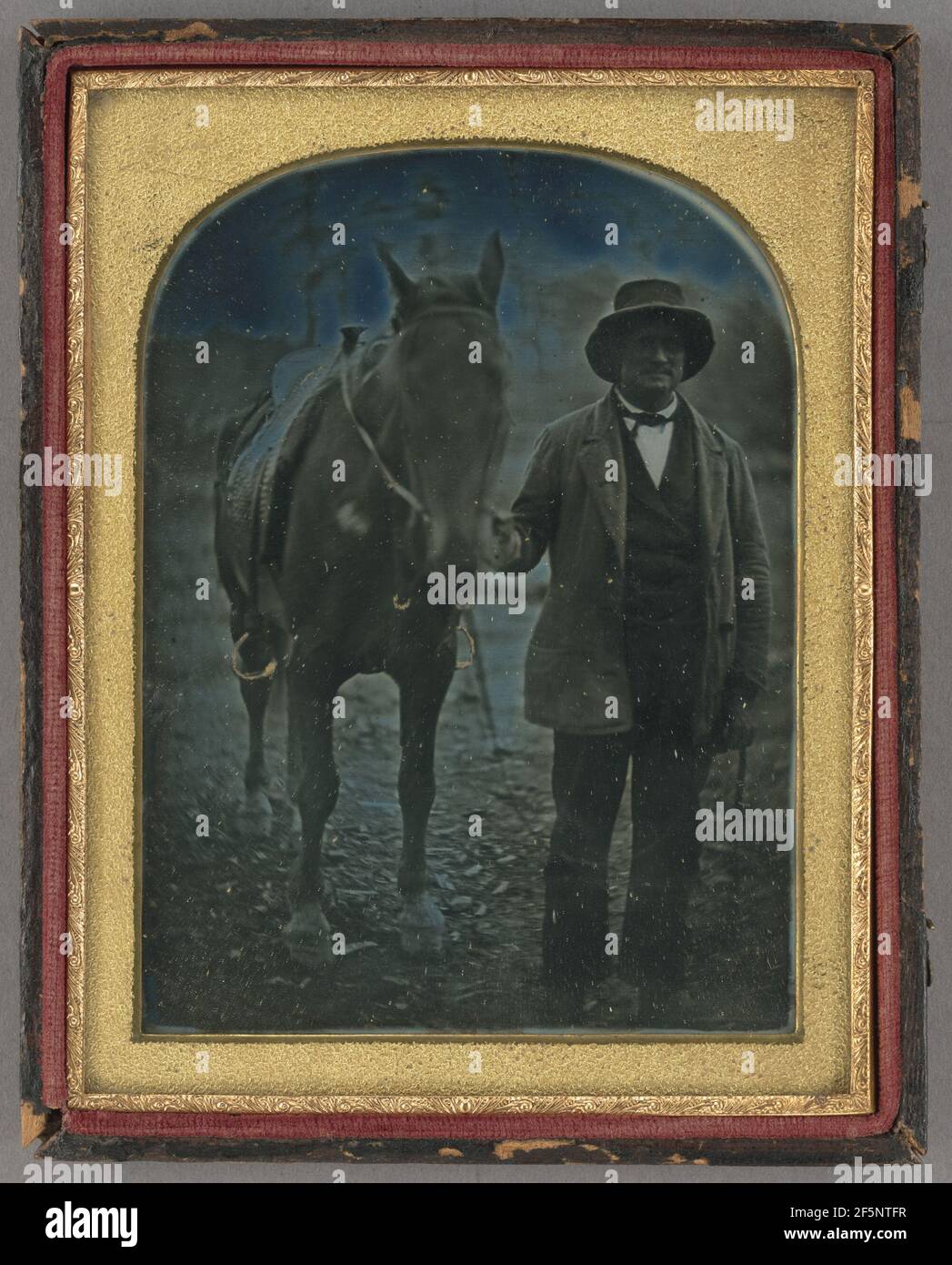 Man and Horse. Attributed to Unknown maker, American Stock Photo - Alamy