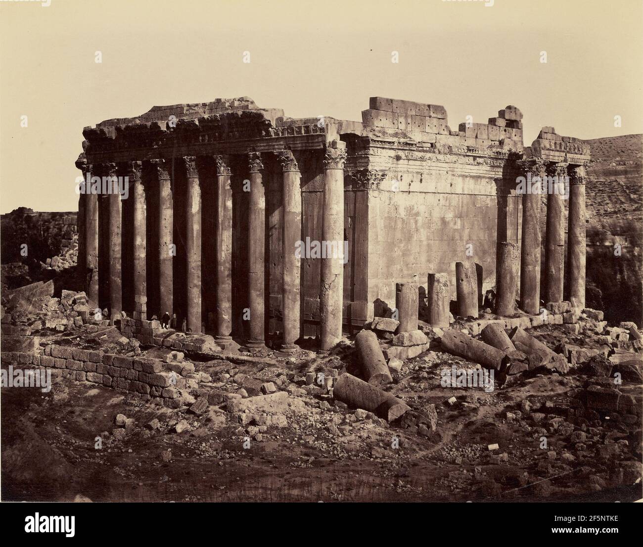 Temple de Jupiter - Balbek. Félix Bonfils (French, 1831 - 1885 Stock ...