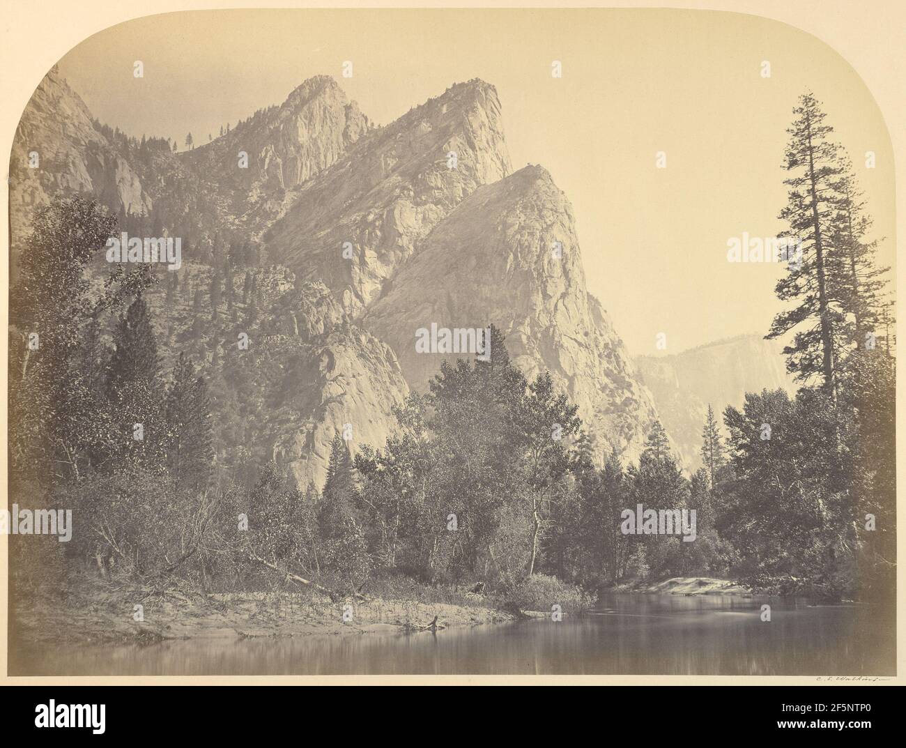 Pompompasus - Three Brothers. 4480 ft. Yo Semite. Carleton Watkins ...