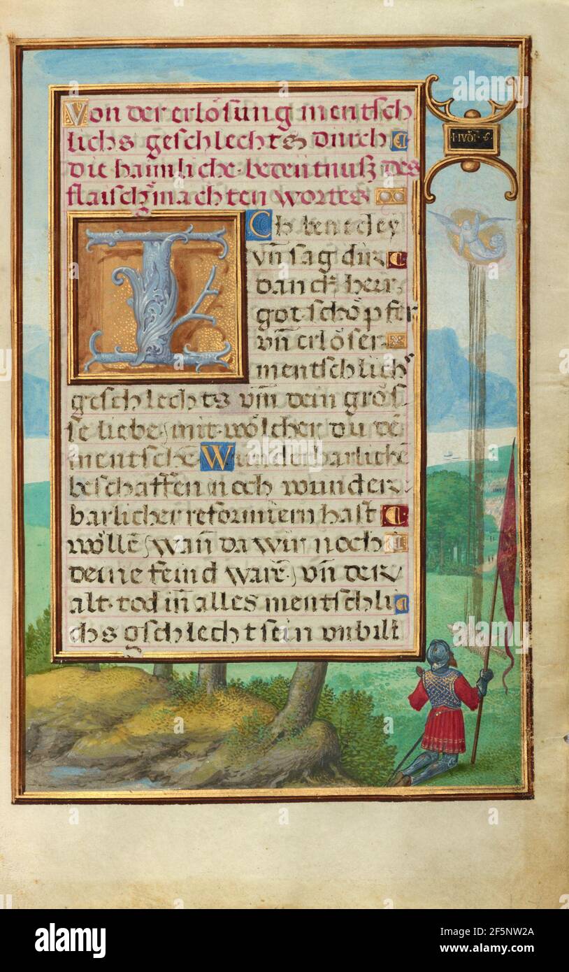Border with a Scene from the Life of Gideon. Simon Bening (Flemish ...