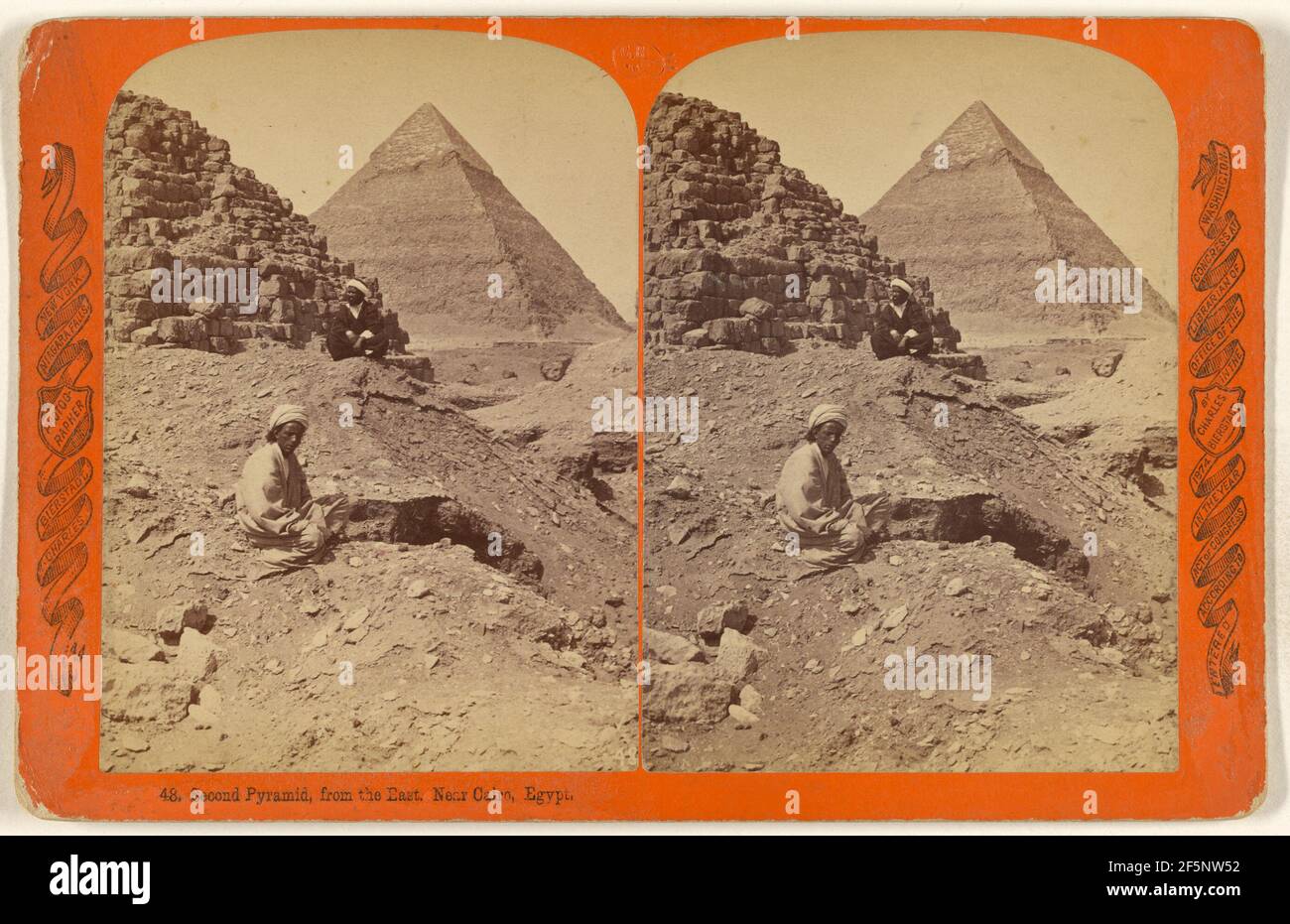 Second Pyramid, from the East. Near Cairo, Egypt.. Charles Bierstadt ...