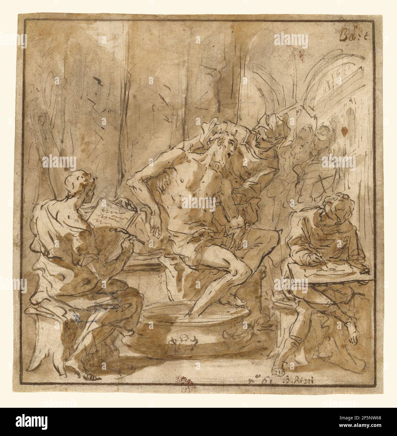 The Death of Seneca (recto); Study of a Man (verso). Sebastiano Ricci ...