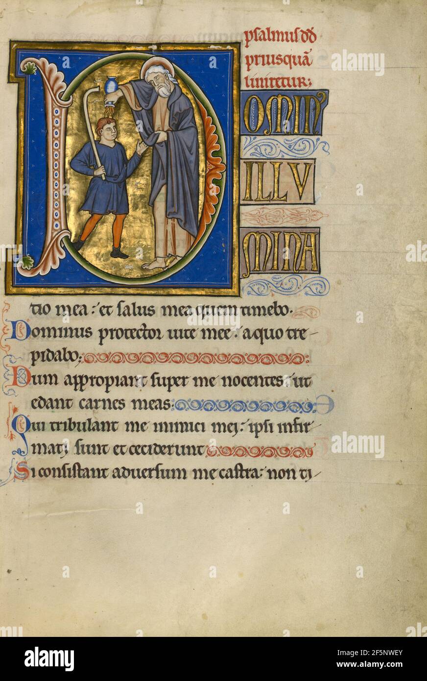 Initial D: Samuel Anointing David. Master of the Ingeborg Psalter ...