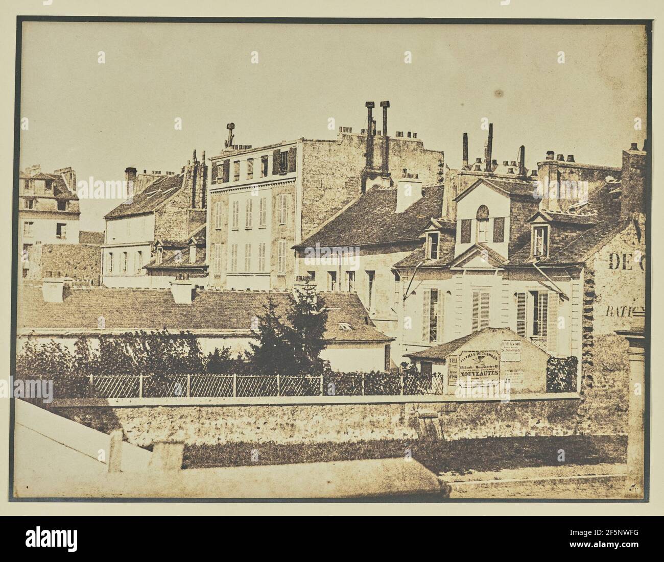 Rooftops and houses, Batignolles. Hippolyte Bayard (French, 1801 - 1887 ...