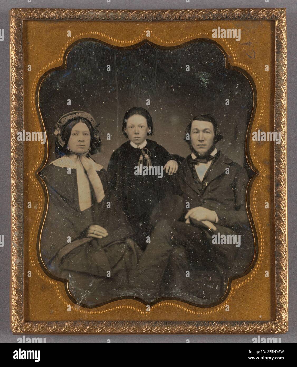 Portrait of a Family. Unknown maker, American Stock Photo - Alamy