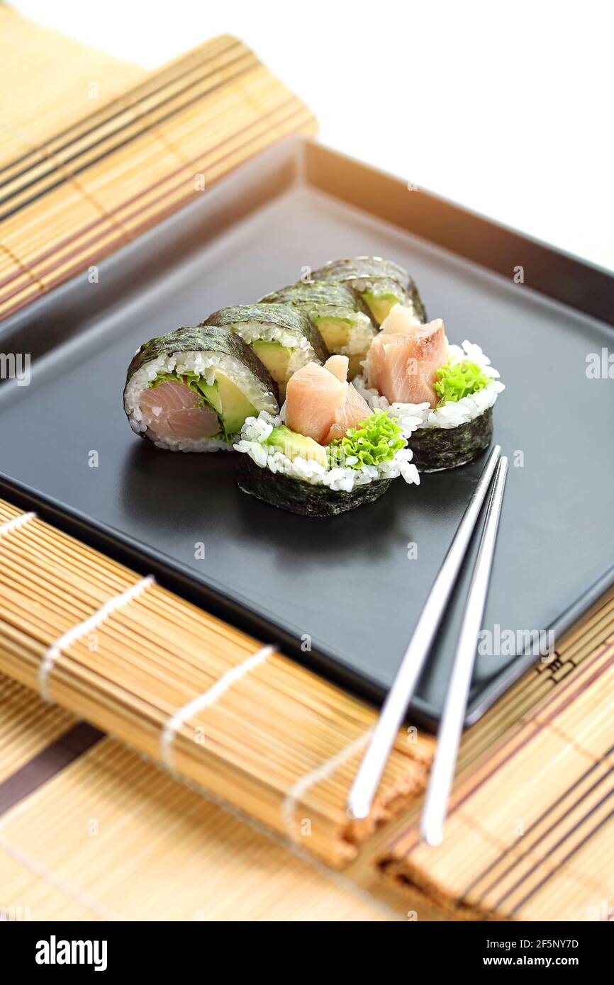 Traditional japanese sushi rolls hi-res stock photography and images ...
