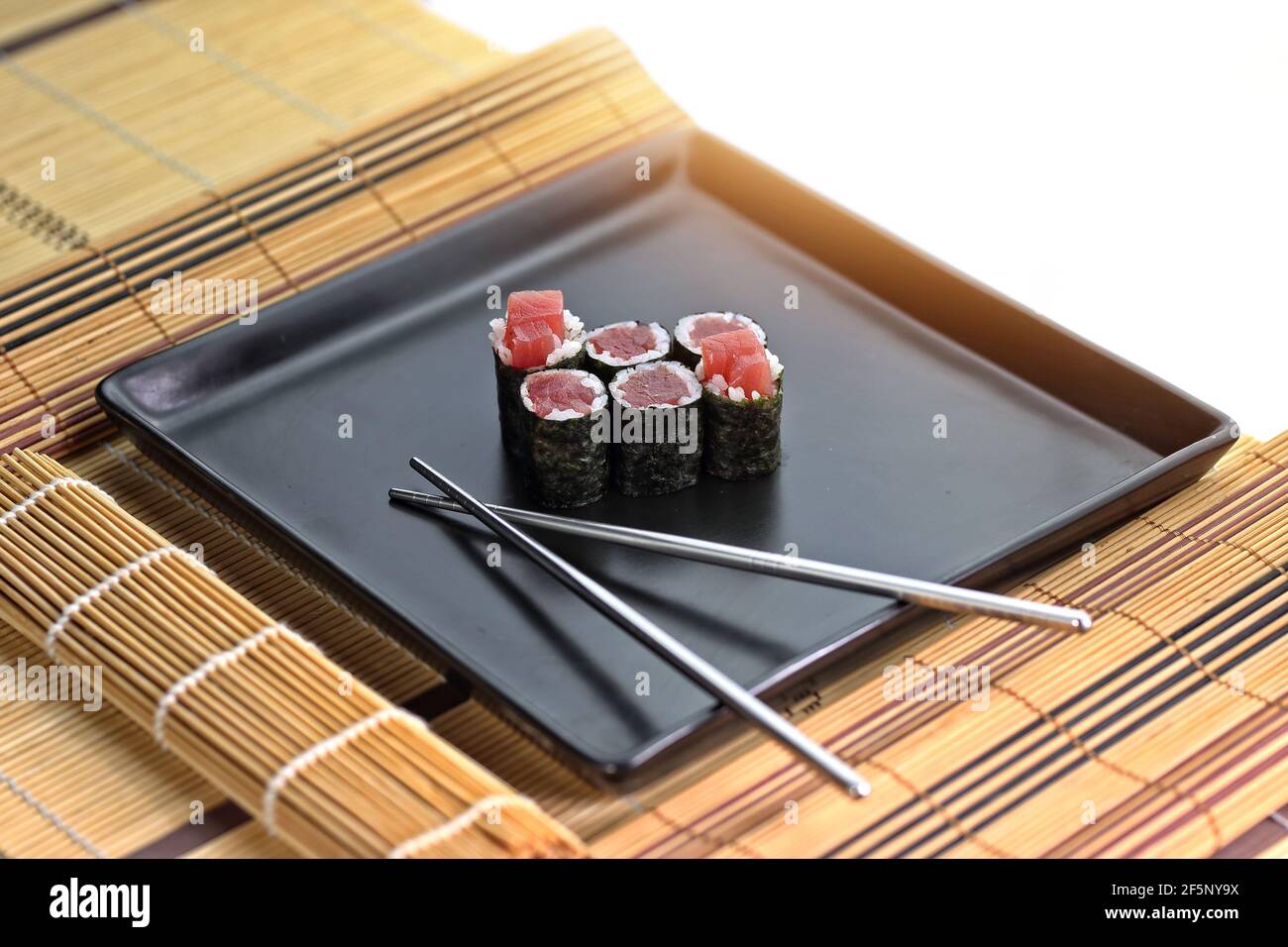 delicious food - Japanese traditional fish sushi Stock Photo - Alamy