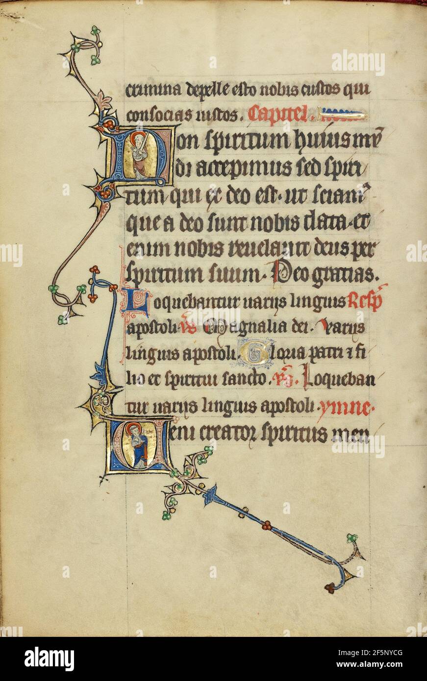 Initial N: Saint Paul with a Sword; Initial V: Saint Peter with a Key ...