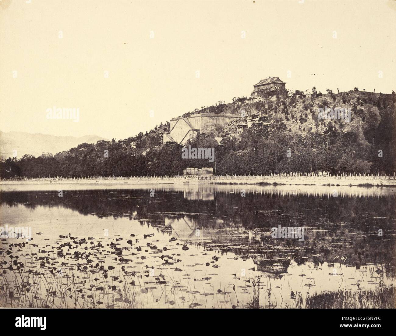 View of the Imperial Summer Palace, Yuen-Ming-Yuen, after the Burning ...