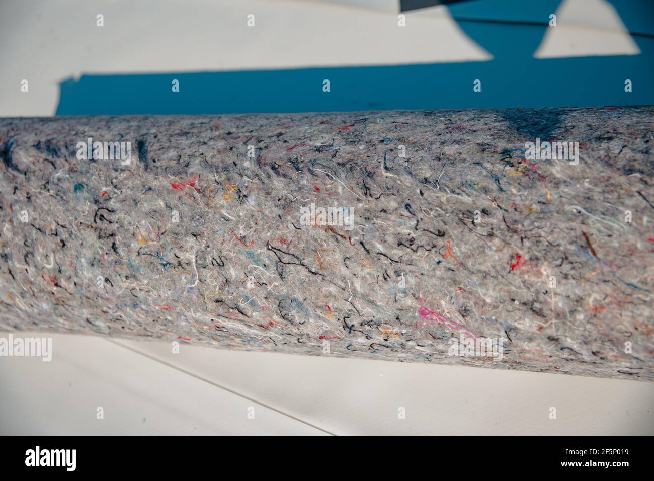 Geotextile for roof, covered with synthetic PVC membrane Stock Photo ...