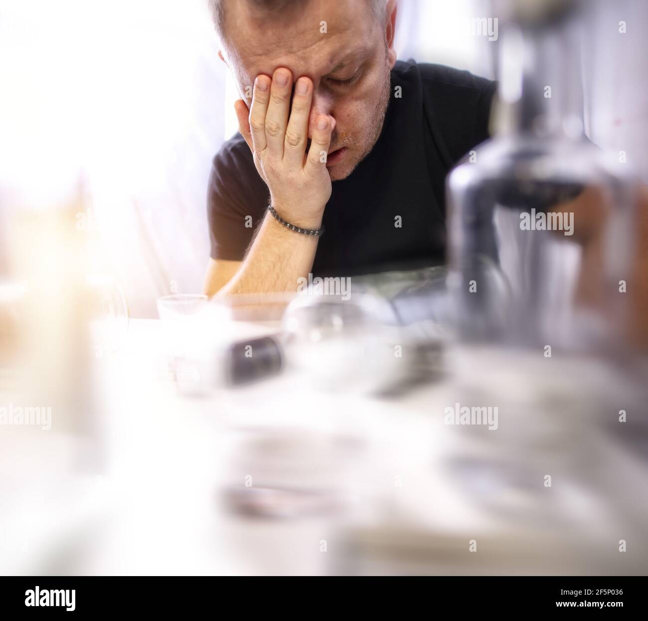 drunk man with an alcohol problem Stock Photo - Alamy