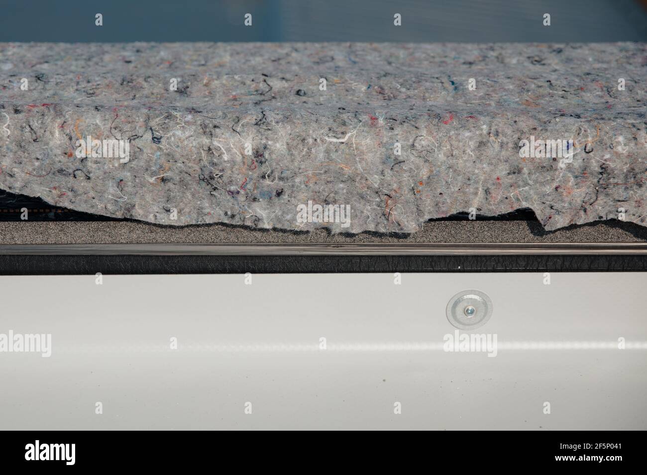 Geotextile for roof, covered with synthetic PVC membrane Stock Photo ...