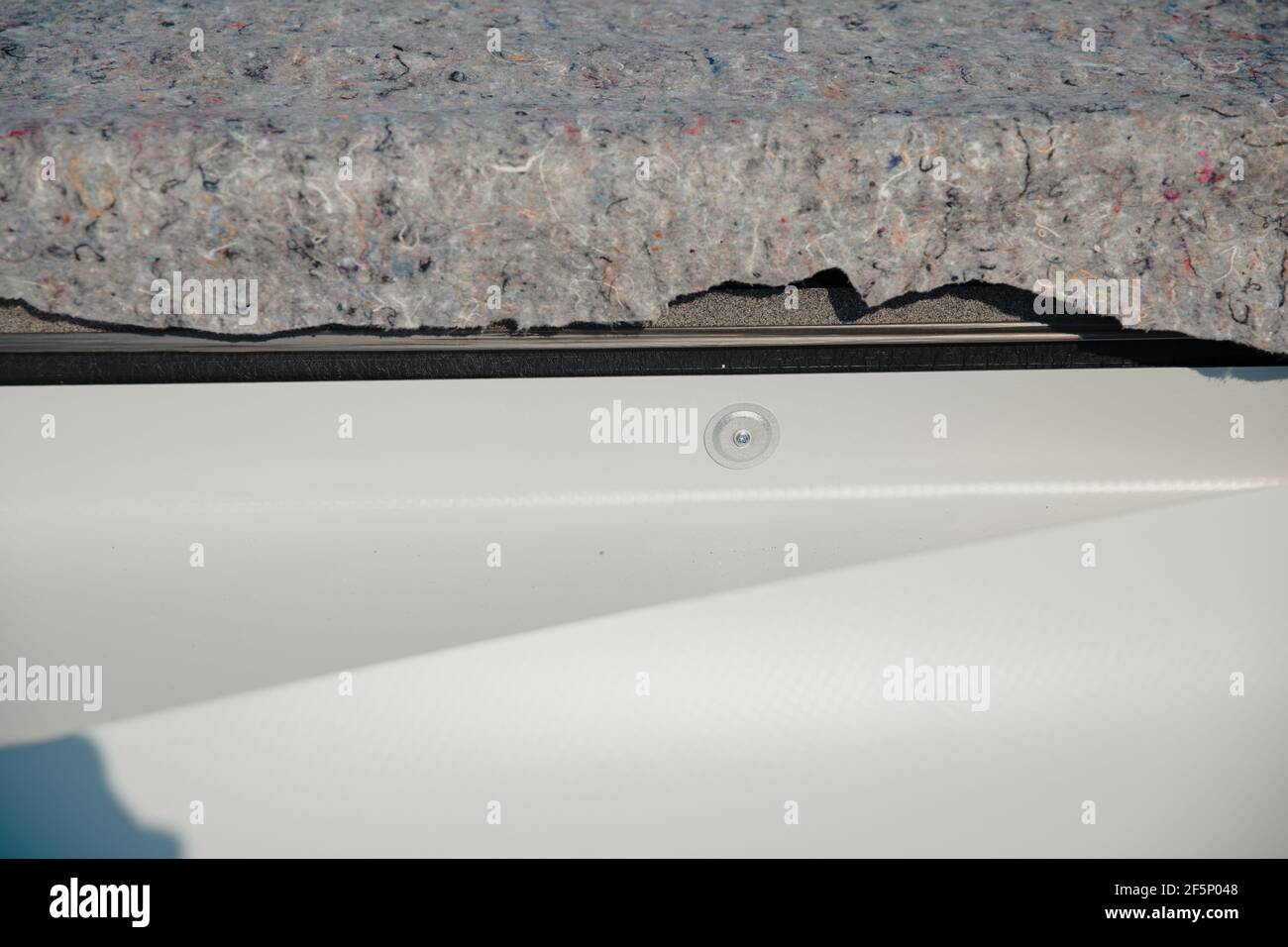 Geotextile for roof, covered with synthetic PVC membrane Stock Photo ...