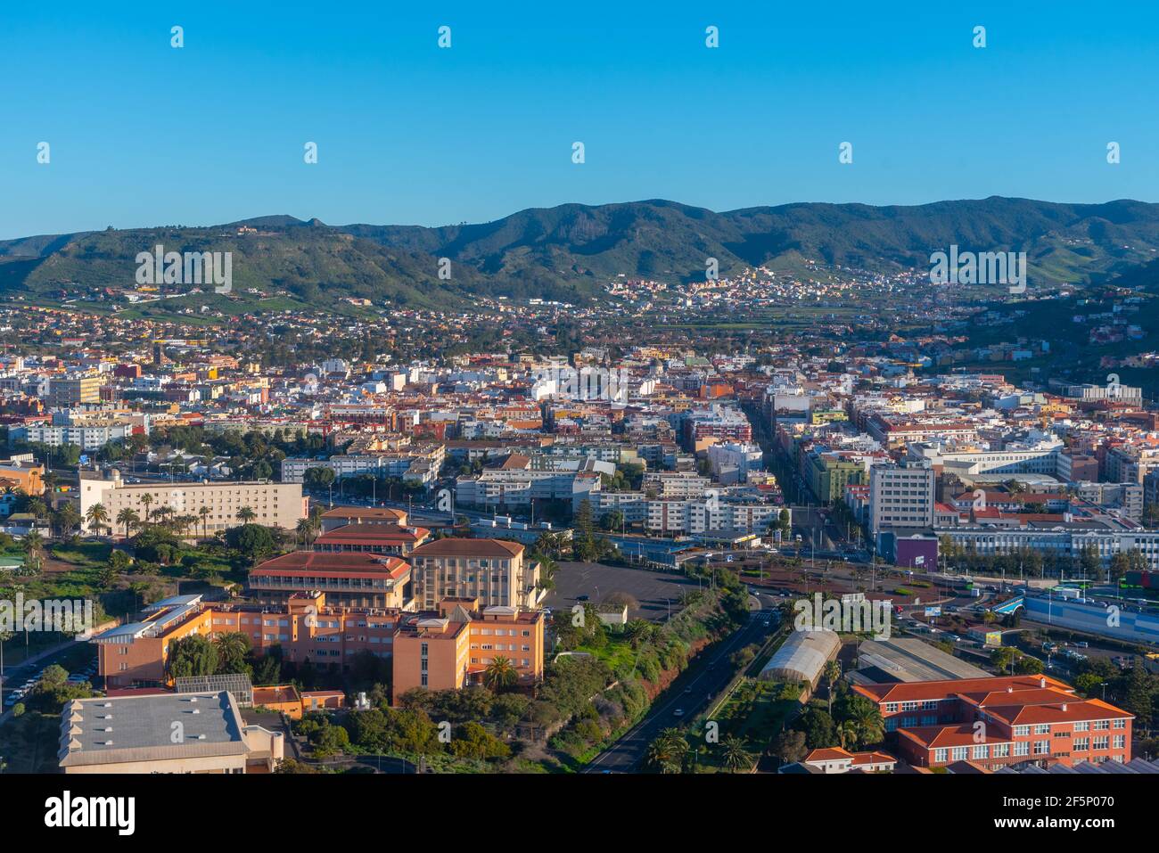 Aerial view of San Cristobal de la Laguna, Tenerife, Canary islands ...