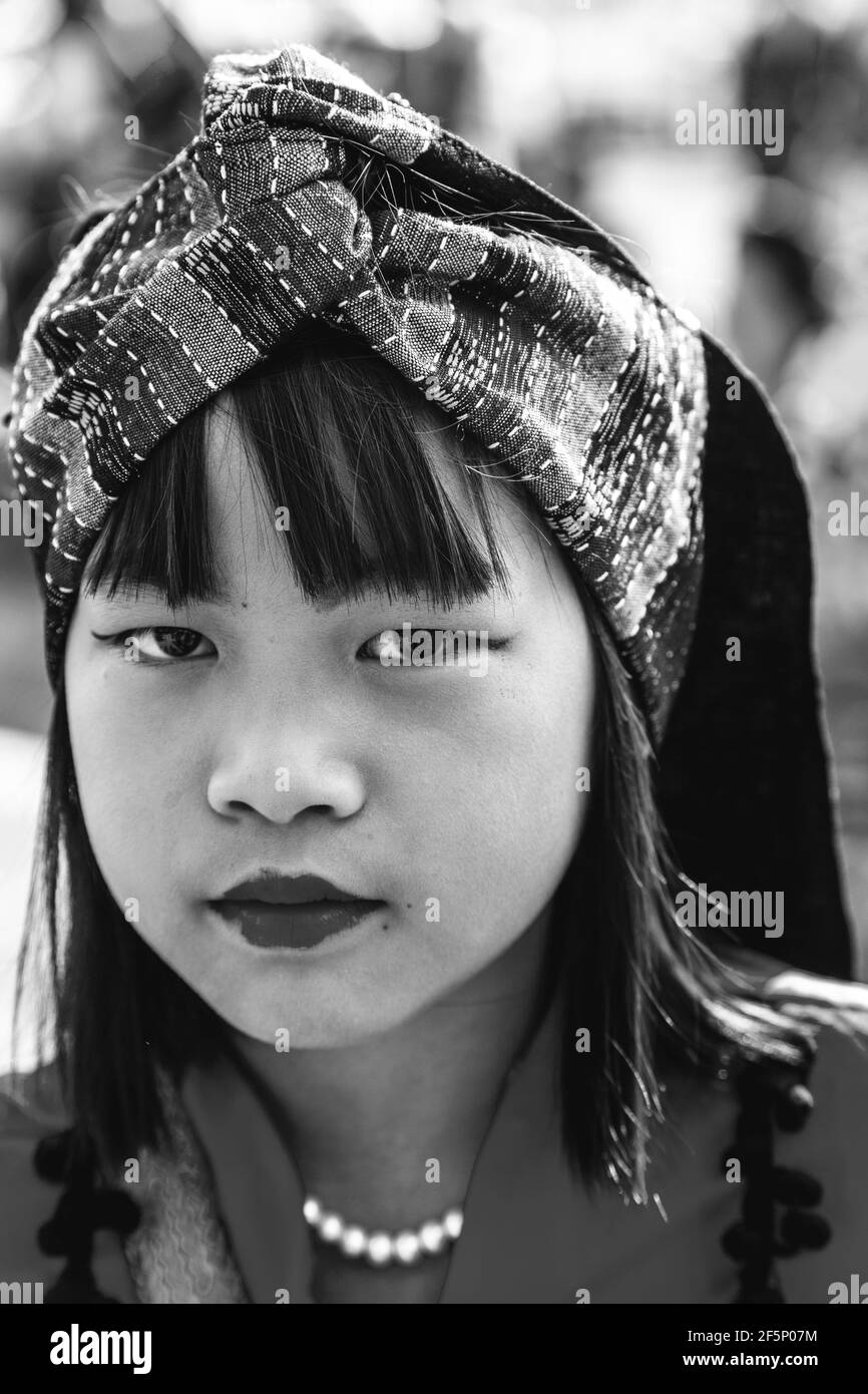 A Danu Ethnic Minority Child In Traditional Costume At The Annual ...