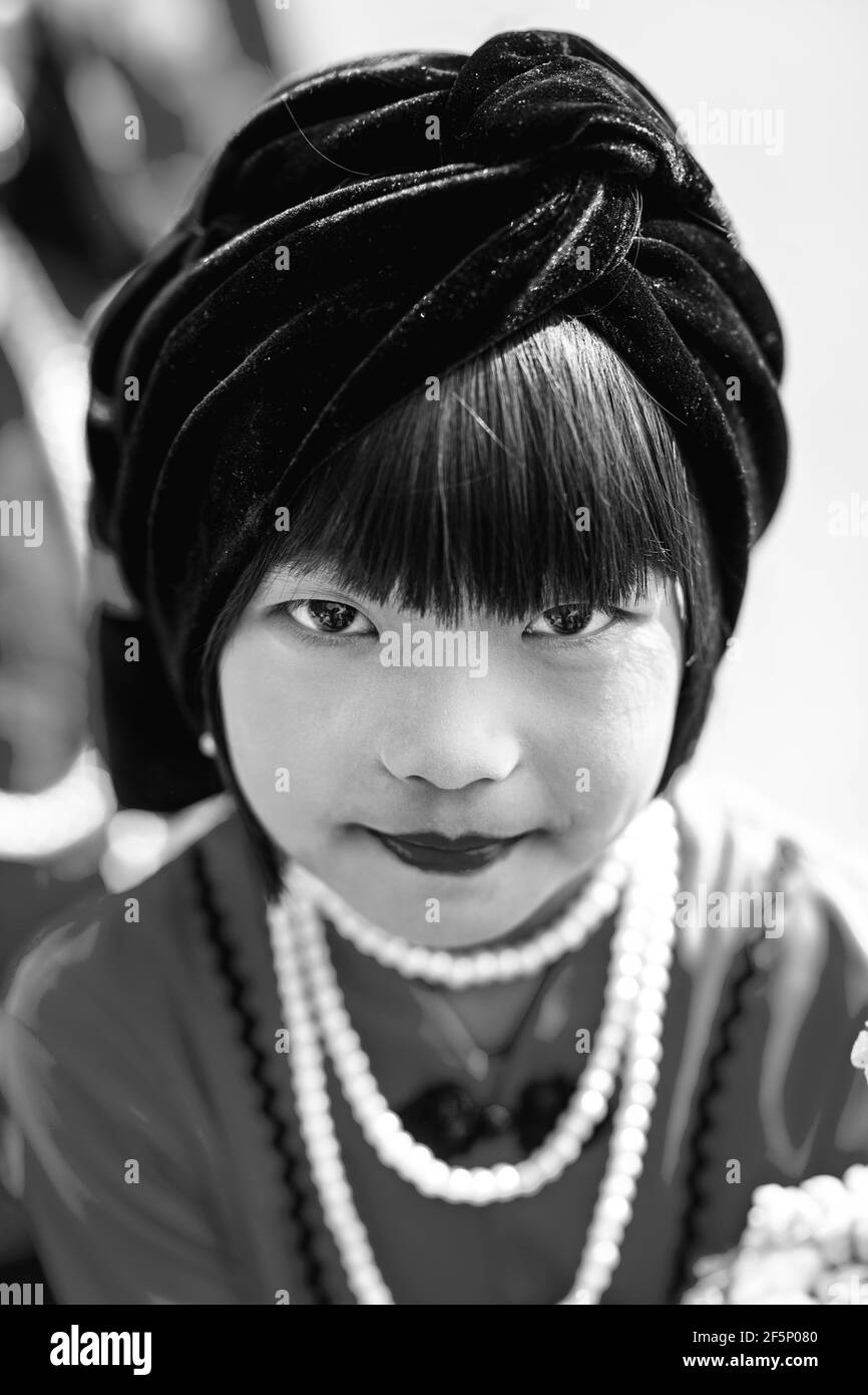A Danu Ethnic Minority Child In Traditional Costume At The Annual ...