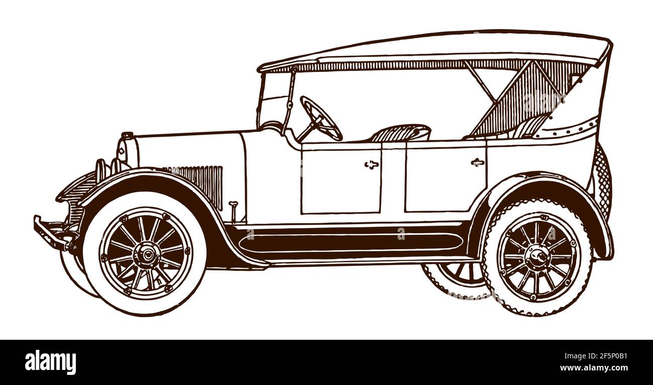 Vintage car isolated side view hi-res stock photography and images - Alamy