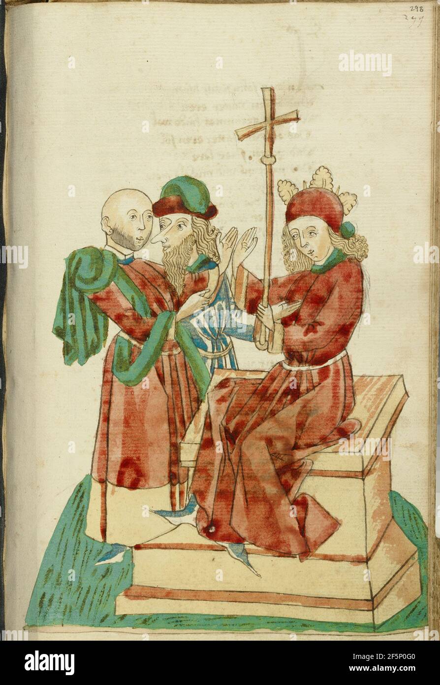 Theodas and Another Man Before the Enthroned Josaphat Stock Photo - Alamy