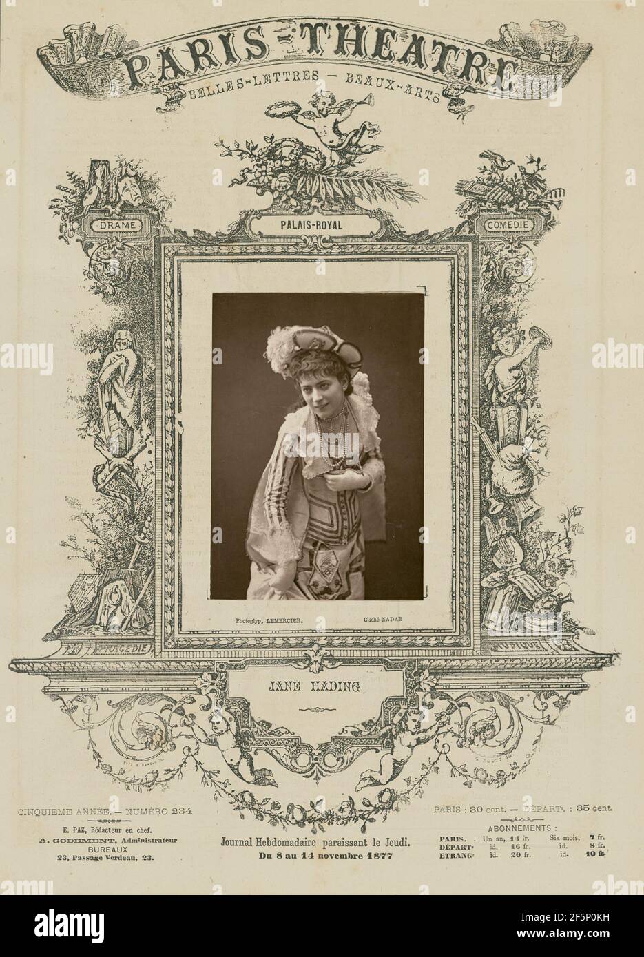 Jane Harding/ Palais Royal. Paul Nadar (French, 1856 - 1939 Stock Photo ...