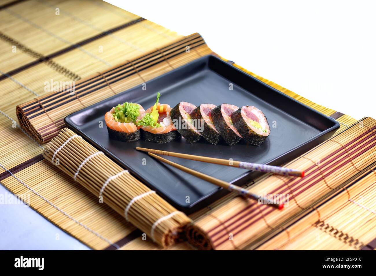 Homemade sushi served in hi-res stock photography and images - Alamy