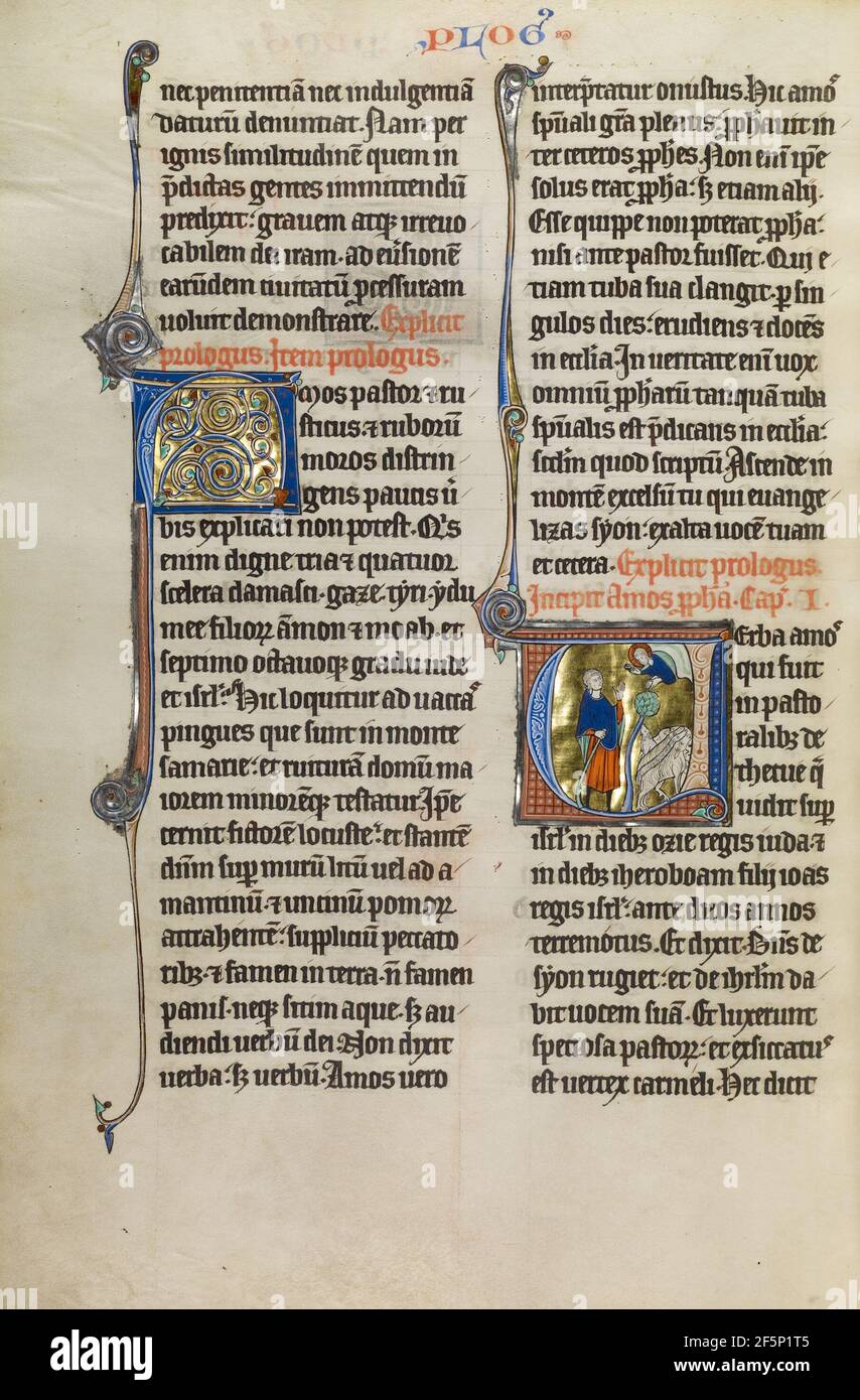 Initial V: God Speaking to Amos. Unknown Stock Photo - Alamy