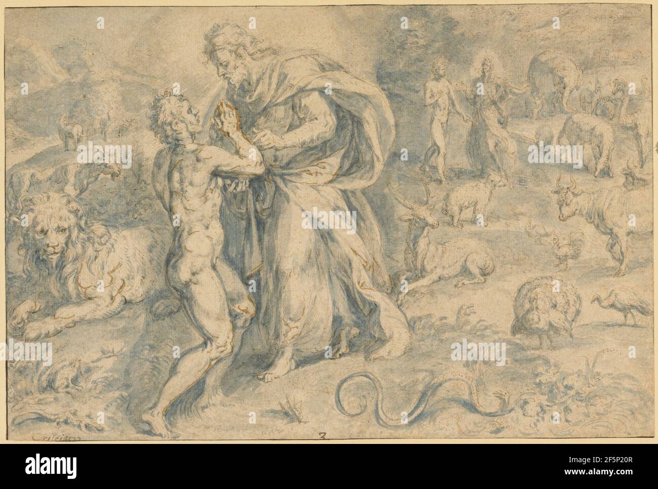 Creation of Adam. Crispijn van den Broeck (Flemish, 1524 - about 1591 ...