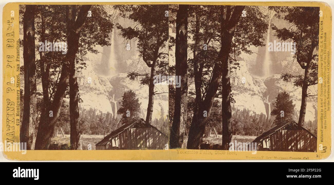 Yosemite Falls, 2630 feet, Yosemite Valley, Mariposa County, Cal ...