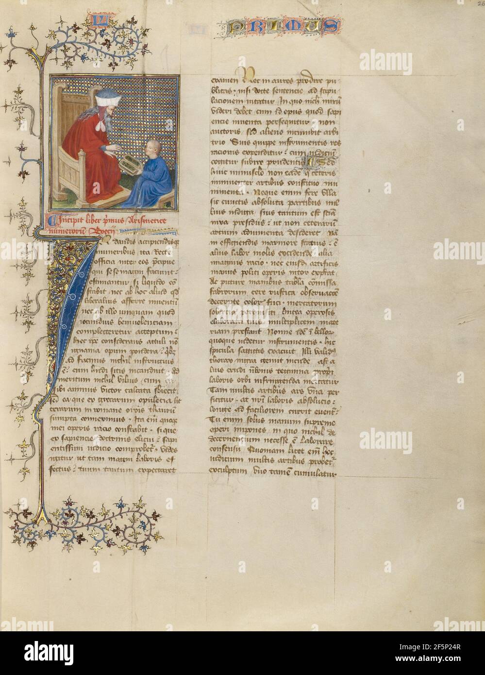 Boethius Instructs a Young Boy in Arithmetic. Virgil Master (French ...