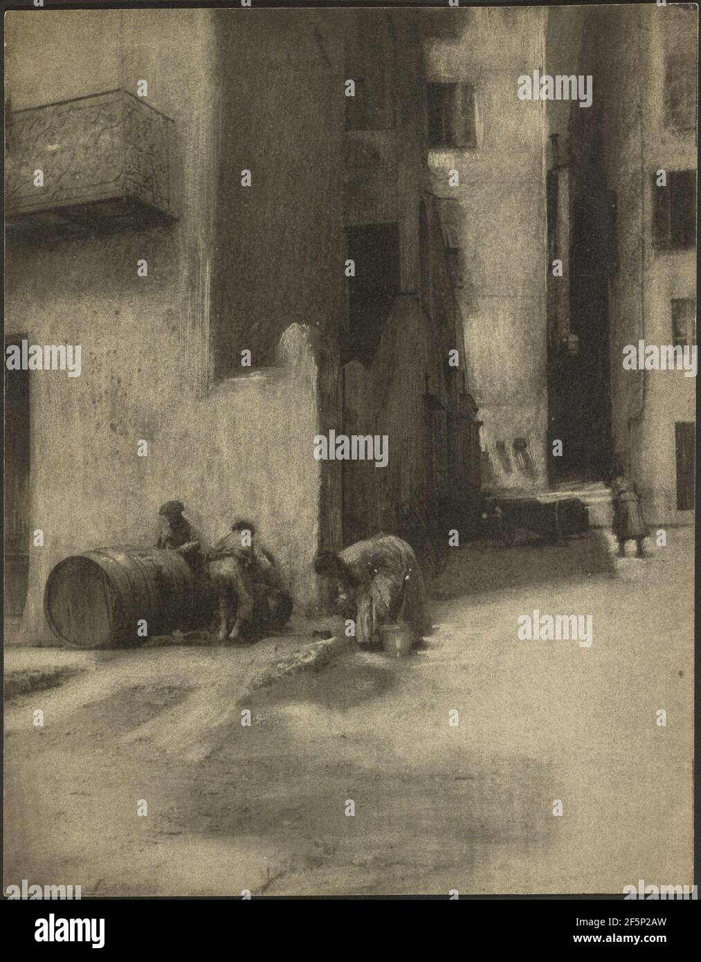 Coin de rue à Menton. Robert Demachy (French, 1859 - 1936 Stock Photo ...