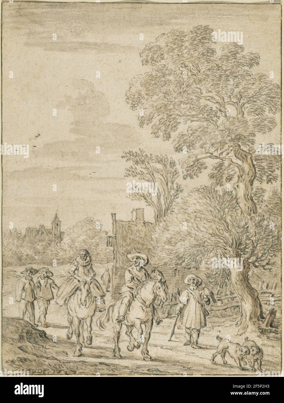 A Lady and Gentleman Hawking. Esaias van de Velde (Dutch, 1587 - 1630 ...