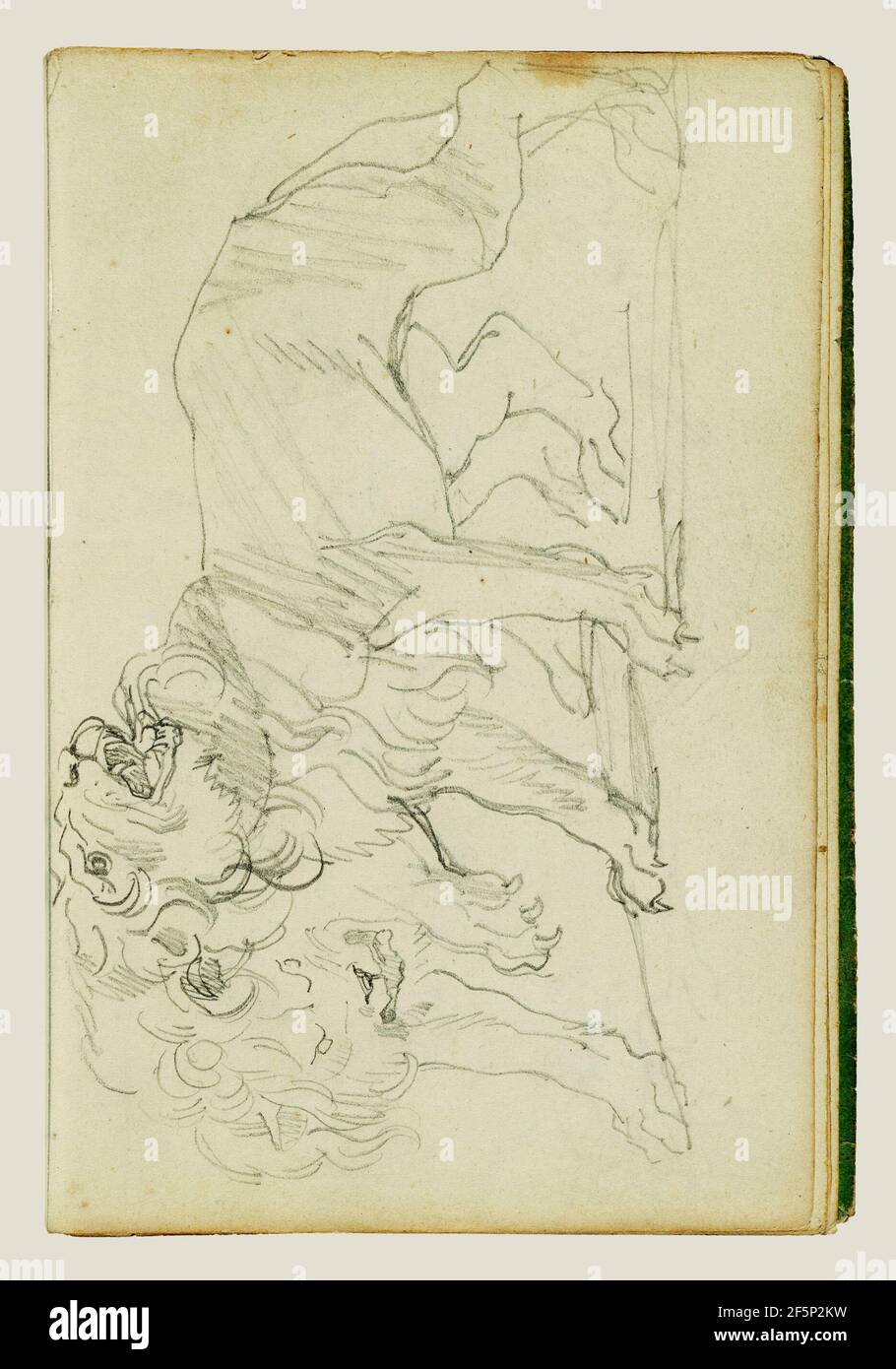 Pair of lions. Théodore Géricault (French, 1791 - 1824 Stock Photo - Alamy