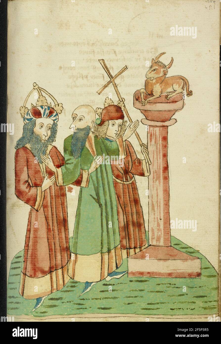 King Avenir, Josaphat, and Nachor Behold the Golden Calf Stock Photo ...