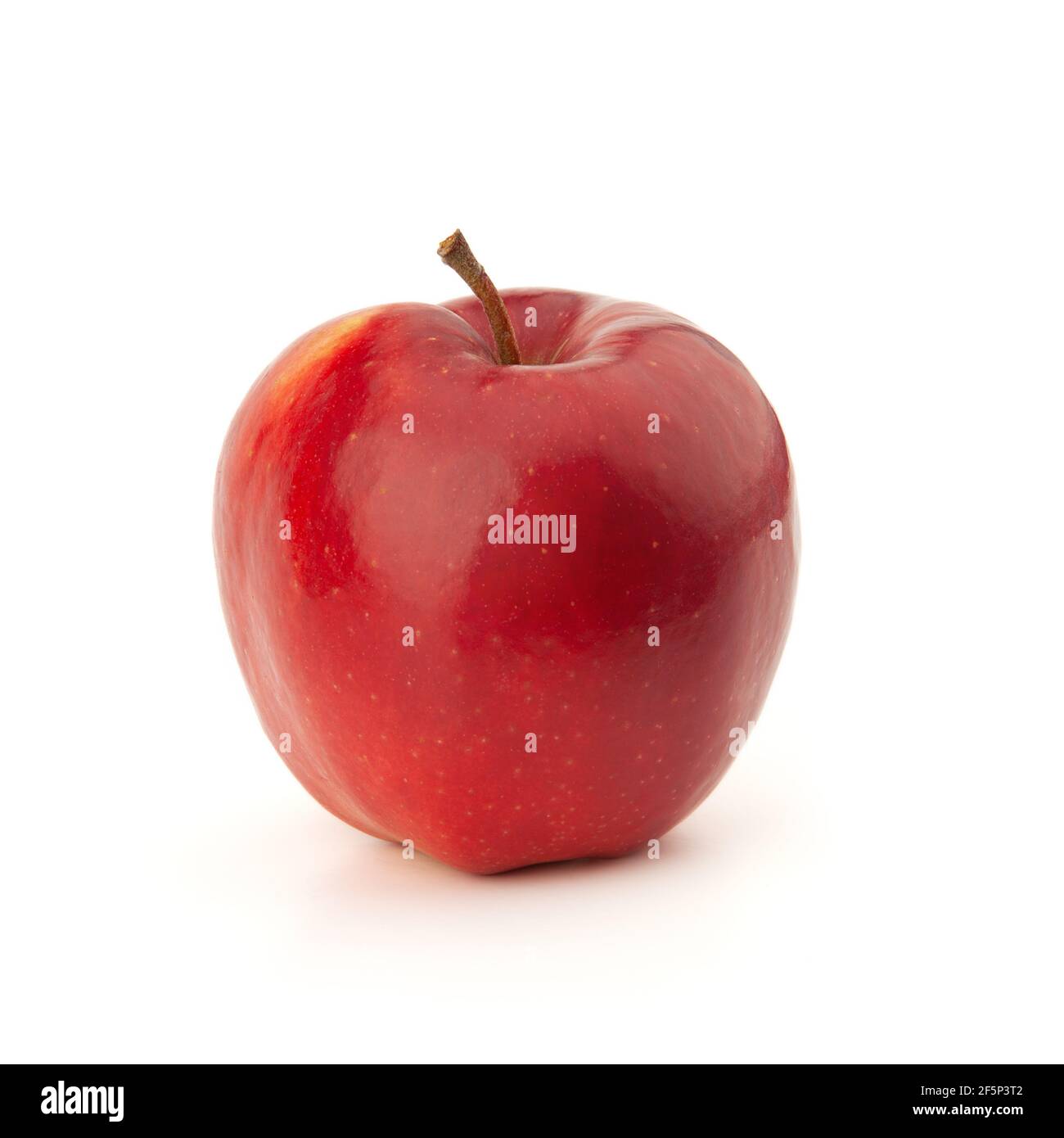 Red apple on a white background with a shadow Stock Photo - Alamy