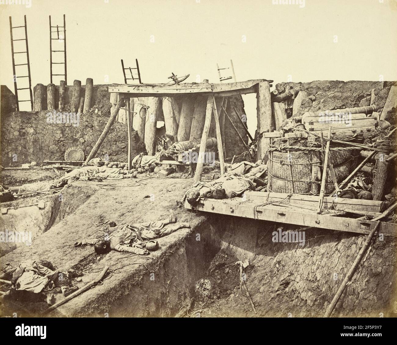 Interior of the Angle of North Fort immediately after its capture Stock ...