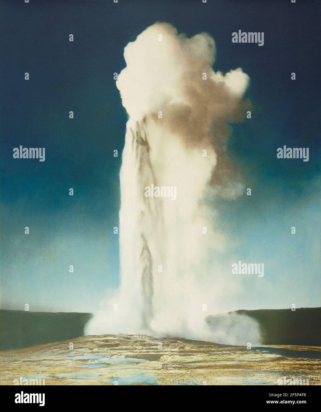 Old Faithful Geyser. Frank Jay Haynes (American, 1853 - 1921 Stock ...