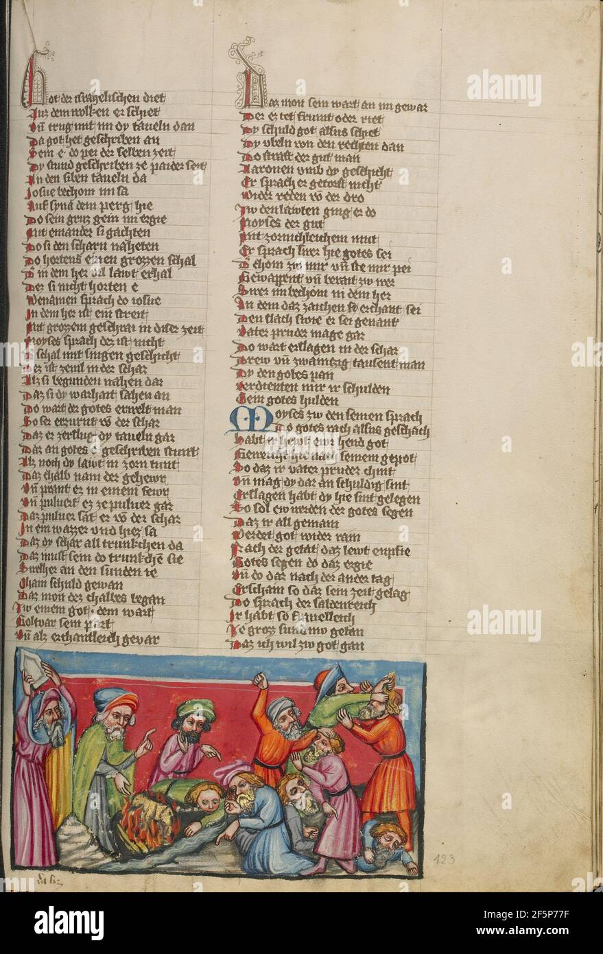 Moses Breaking the Tablets of the Law and Burning the Golden Calf Stock ...