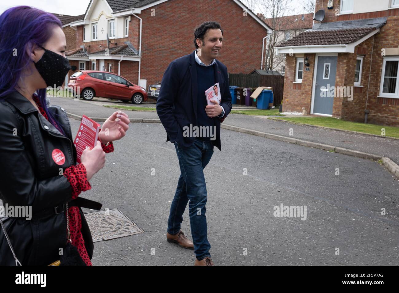 Glasgow Uk On 27 March 2021 Anas Sarwar Leader Of The Scottish