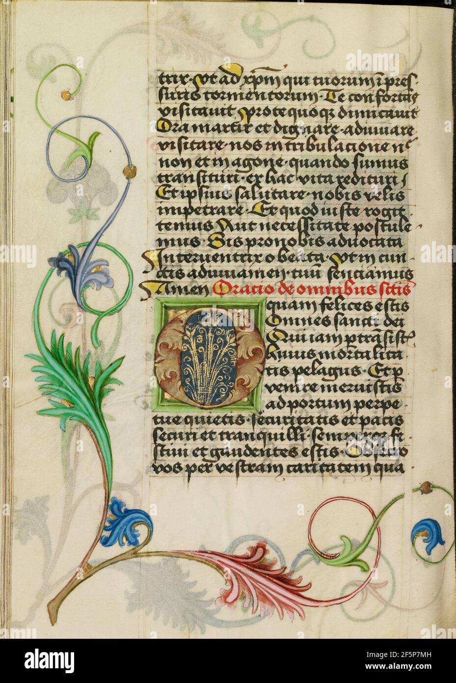 Decorated Initial O. Workshop of Valentine Noh (Bohemian, active 1470s ...