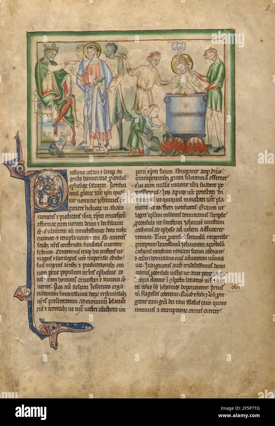 Emperor Domitian Speaking to Saint John the Evangelist and Saint John ...