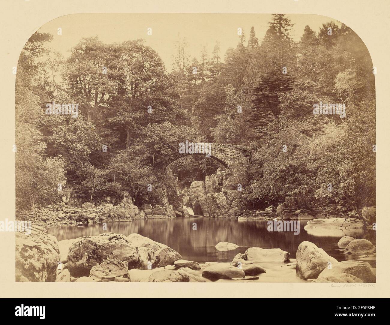 The Hermitage Bridge, Dunkeld. James Mudd (British, 1821 - 1906 Stock ...