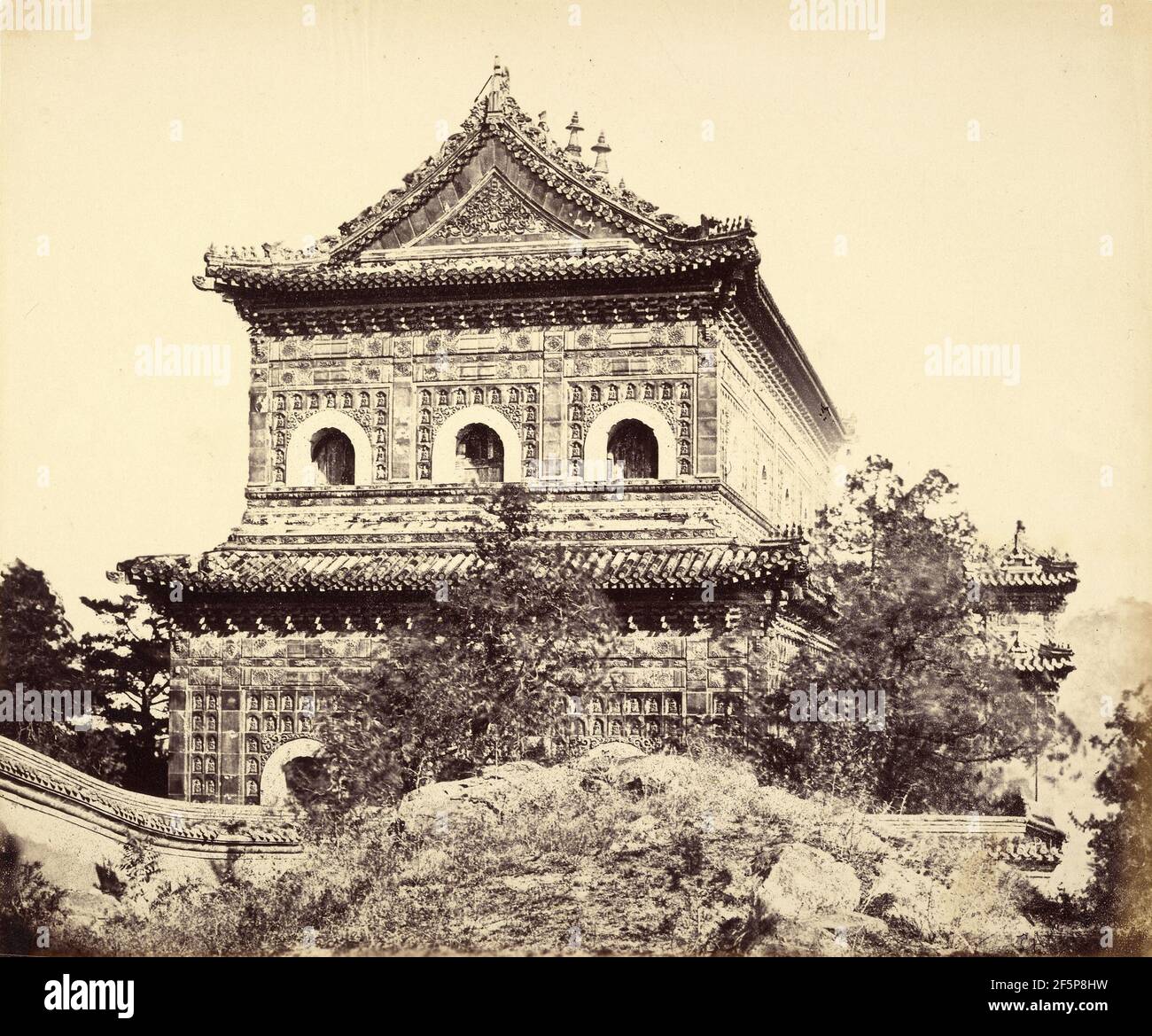 The Great Imperial Porcelain Palace, Yuen-Ming-Yuen, Peking Stock Photo ...