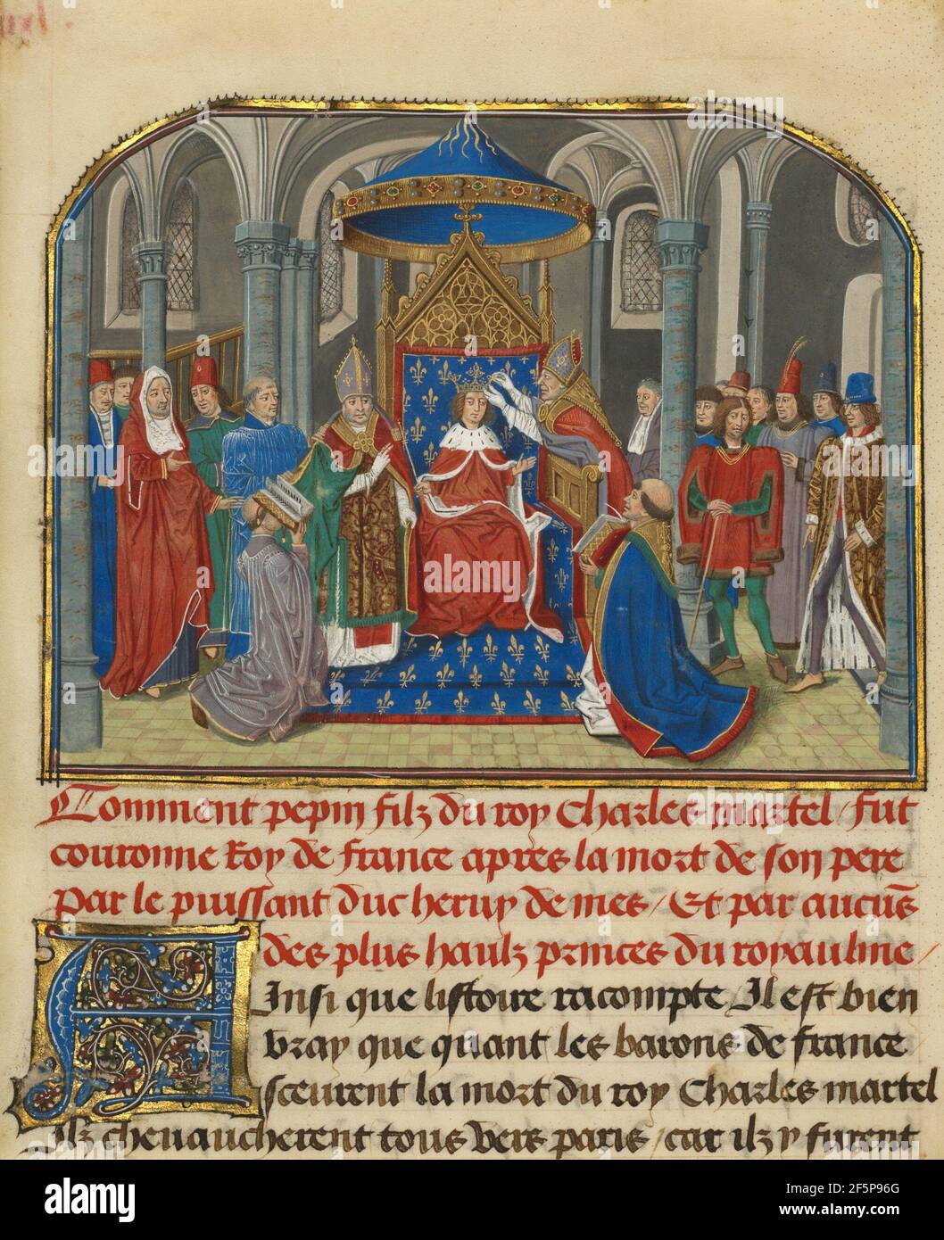 The Coronation of Pepin Stock Photo - Alamy