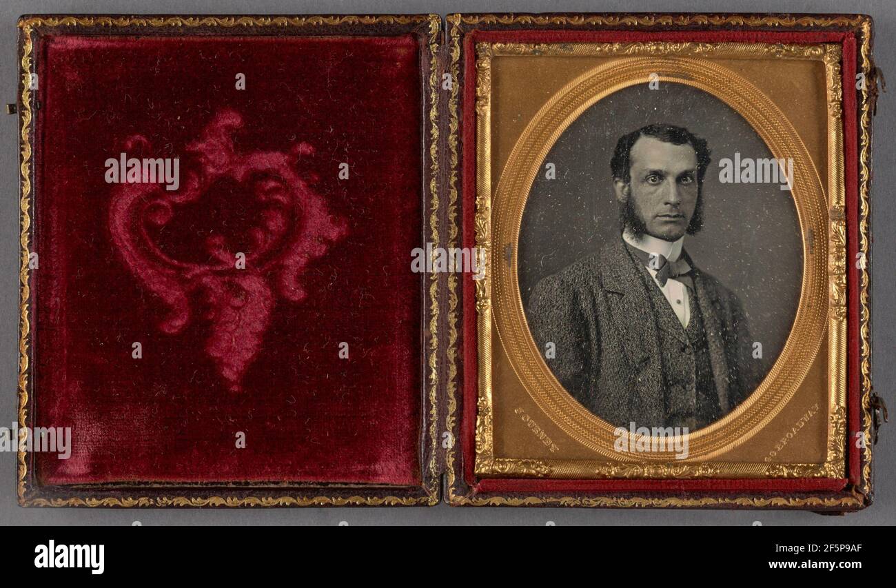 Portrait of a young man with muttonchop whiskers. Jeremiah Gurney ...